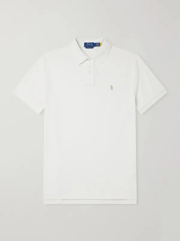 Polo Ralph Lauren Cotton-piqué Polo Shirt - Neutrals