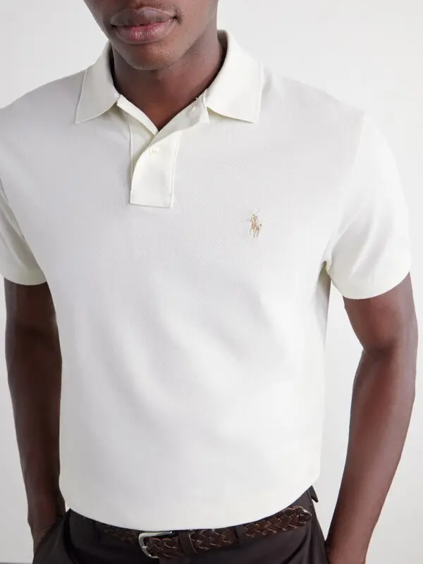 Polo Ralph Lauren Cotton-piqué Polo Shirt - Neutrals