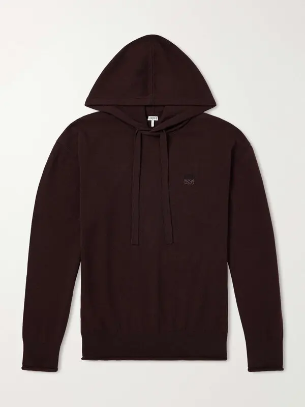 Loewe Anagram-embroidered Cotton-blend Hoodie