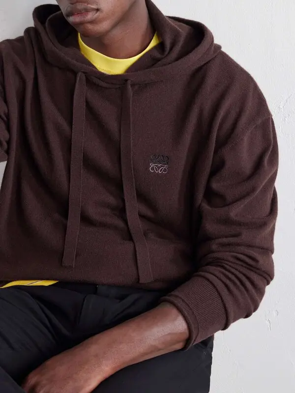 Loewe Anagram-embroidered Cotton-blend Hoodie