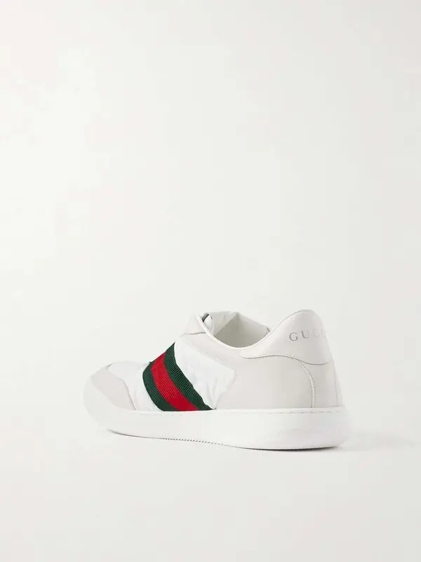 Gucci Screener 2.0 Suede-trimmed Shell Sneakers
