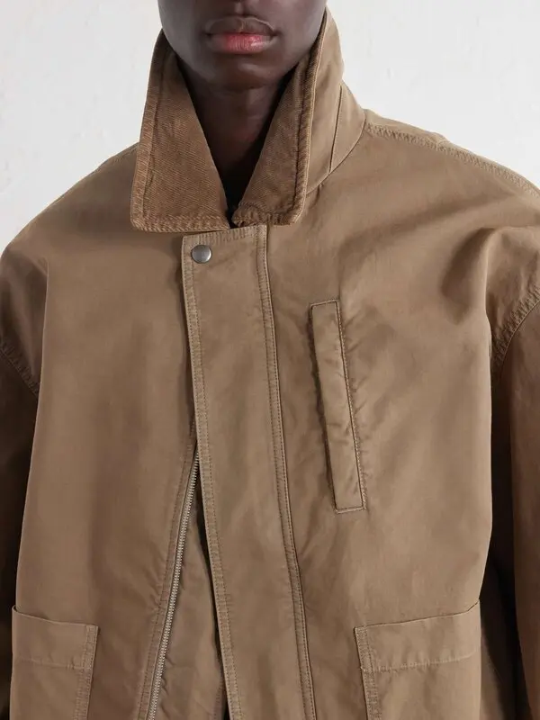 Dries Van Noten Corduroy-trimmed Cotton-canvas Jacket
