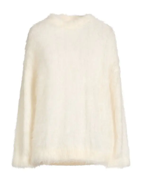 Brunello Cucinelli Sweater Ivory Size Mohair Wool, Silk