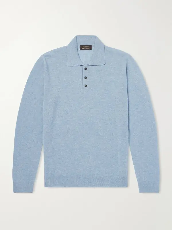 SLOWEAR Cashmere-blend Polo Sweater