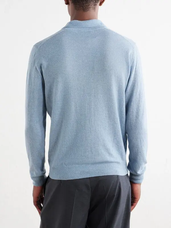 SLOWEAR Cashmere-blend Polo Sweater