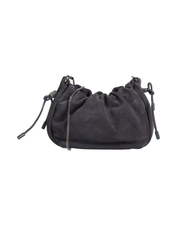 Brunello Cucinelli Suede Crossbody Bag - Black