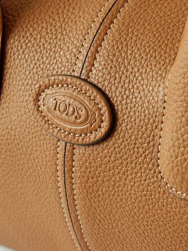 TOD'S Bauletto Textured-leather Tote
