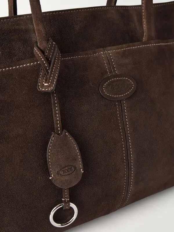 TOD'S Logo-embossed Suede Tote