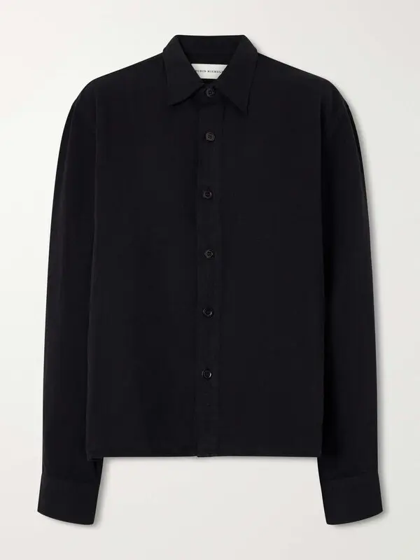 Studio Nicholson Hithe Garment-dyed Cotton And Linen-blend Shirt