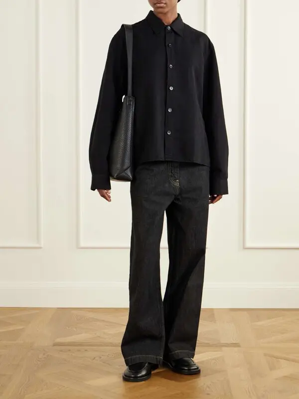 Studio Nicholson Hithe Garment-dyed Cotton And Linen-blend Shirt