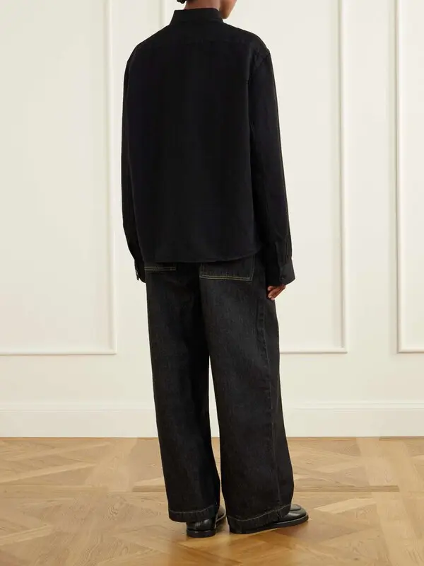 Studio Nicholson Hithe Garment-dyed Cotton And Linen-blend Shirt