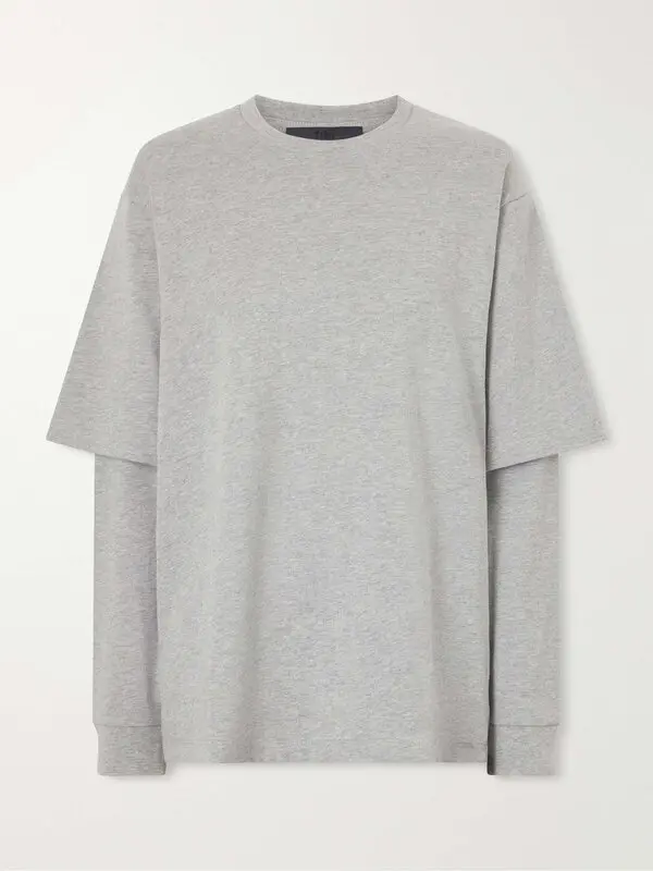 Tibi Layered Cotton-jersey T-shirt