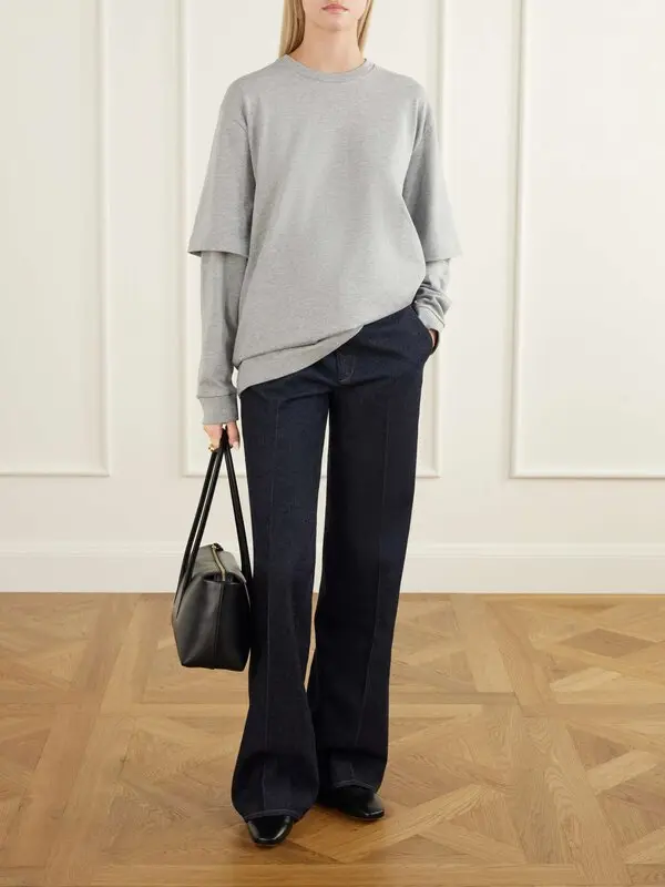 Tibi Layered Cotton-jersey T-shirt