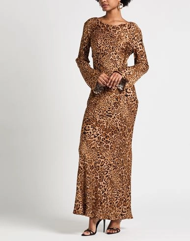 TWINSET Maxi Dress In Viscose With Leopard Print