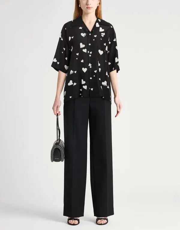 Marni Silk Heart Print Camp Collar Shirt