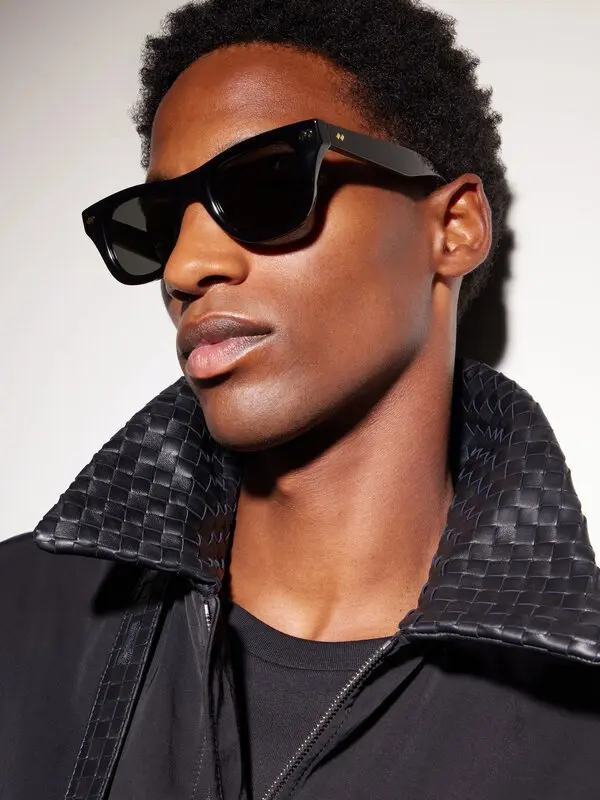 Bottega Veneta Bold Ribbon Stud D-frame Sunglasses