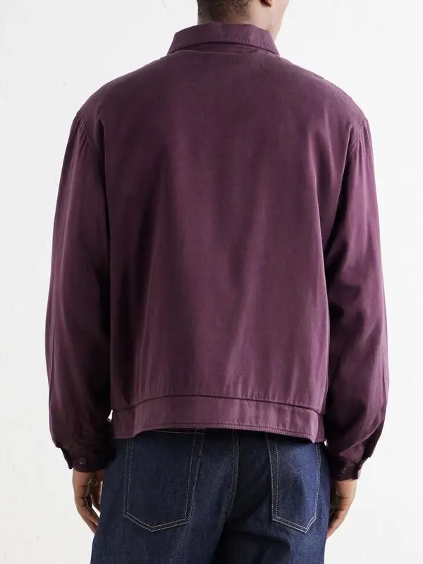 A.PRESSE Silk-blend Gabardine Bomber Jacket