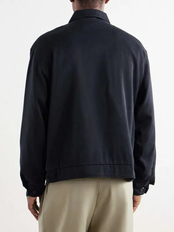 A.PRESSE Silk-blend Gabardine Bomber Jacket