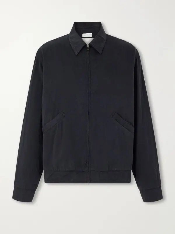 A.PRESSE Silk-blend Gabardine Bomber Jacket