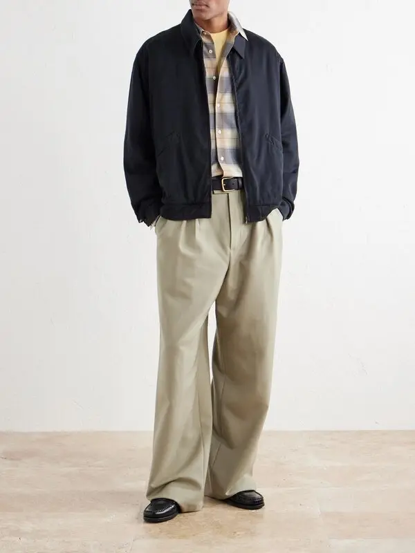 A.PRESSE Silk-blend Gabardine Bomber Jacket