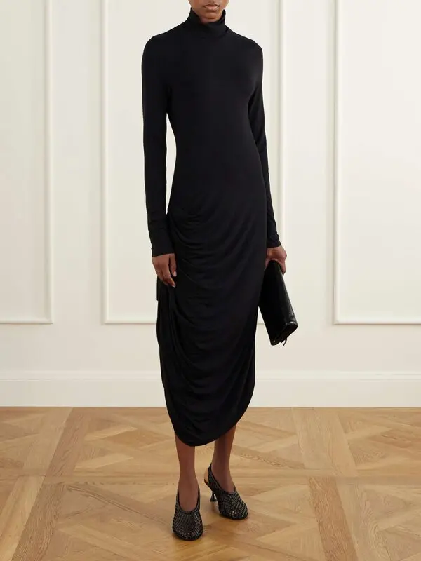 Proenza Schouler White Label Imogen Jersey Turtleneck Midi Dress