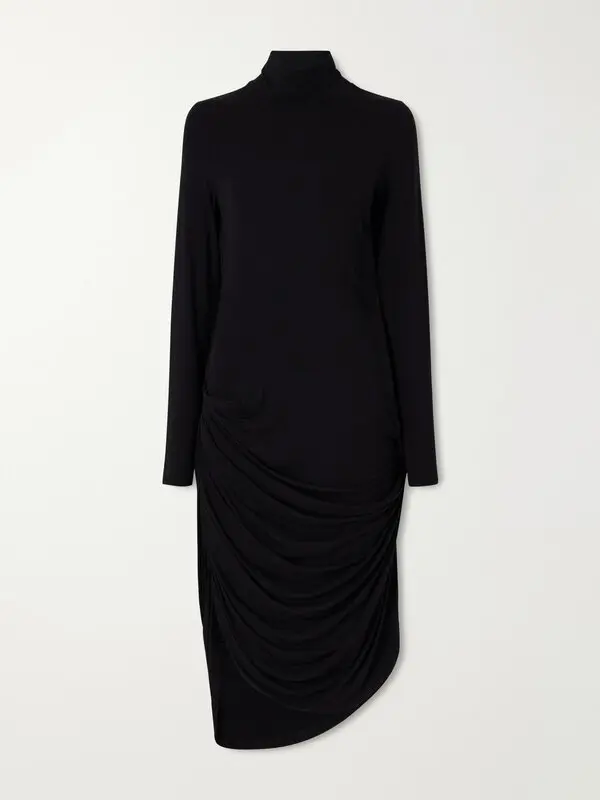 Proenza Schouler White Label Imogen Jersey Turtleneck Midi Dress - Black
