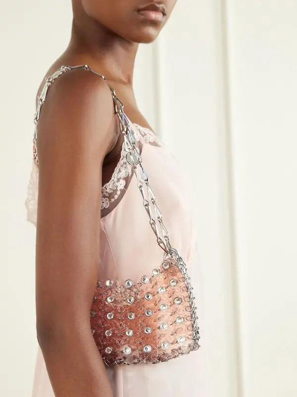 Rabanne 1969 Nano Chainmail Shoulder Bag - Pink