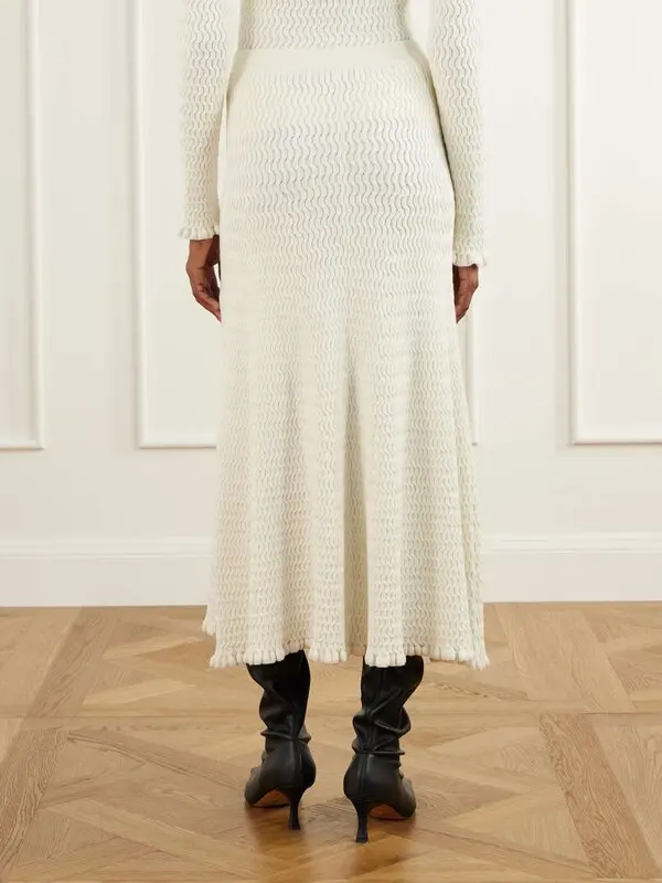 Proenza Schouler White Label Magnolia Cable-knit Midi Skirt