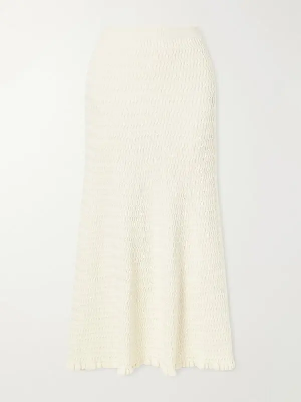 Proenza Schouler White Label Magnolia Cable-knit Midi Skirt - Neutrals