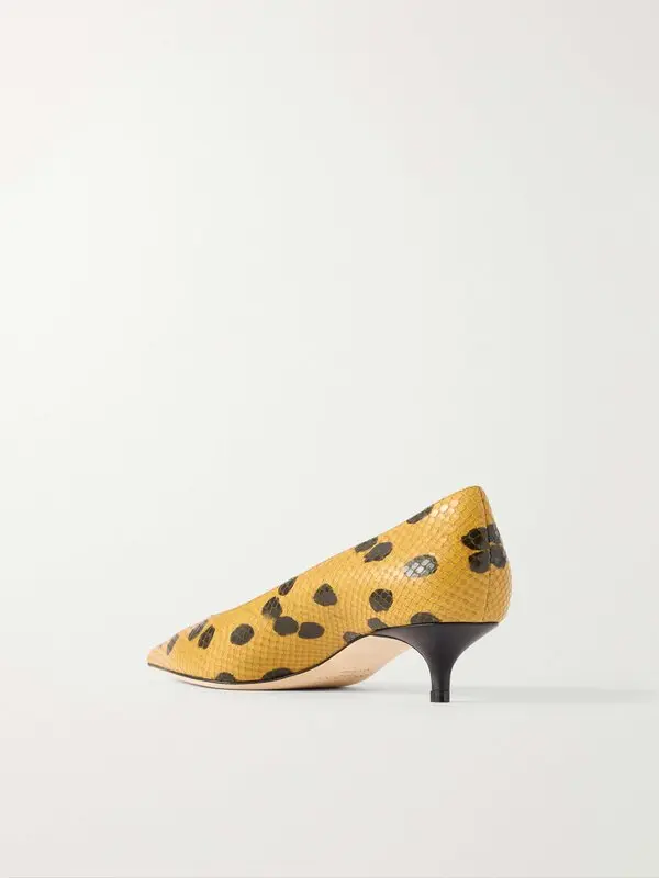 JIMMY CHOO Amelia 30 Leopard-print Snake-effect Leather Pumps