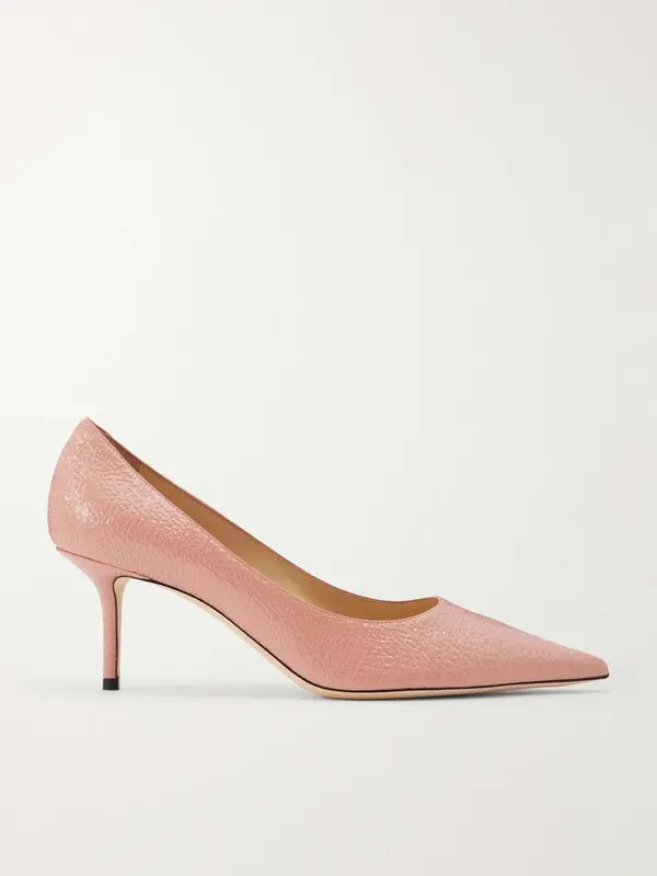 JIMMY CHOO Love 65 Crackled-leather Pumps