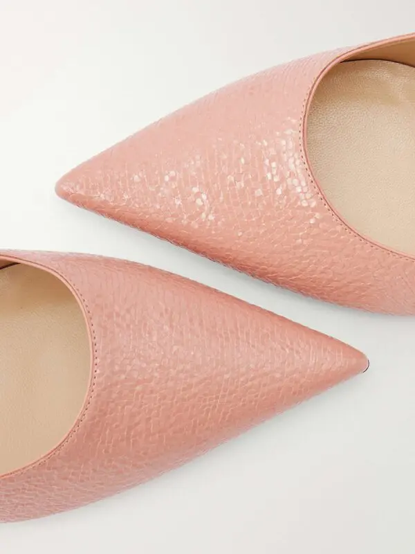 JIMMY CHOO Love 65 Crackled-leather Pumps