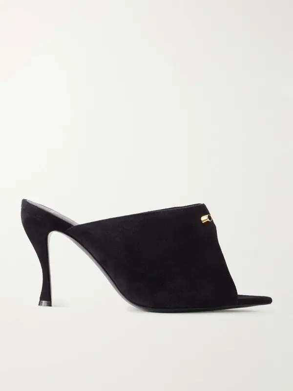 Balenciaga Midnight City Studded Suede Mule