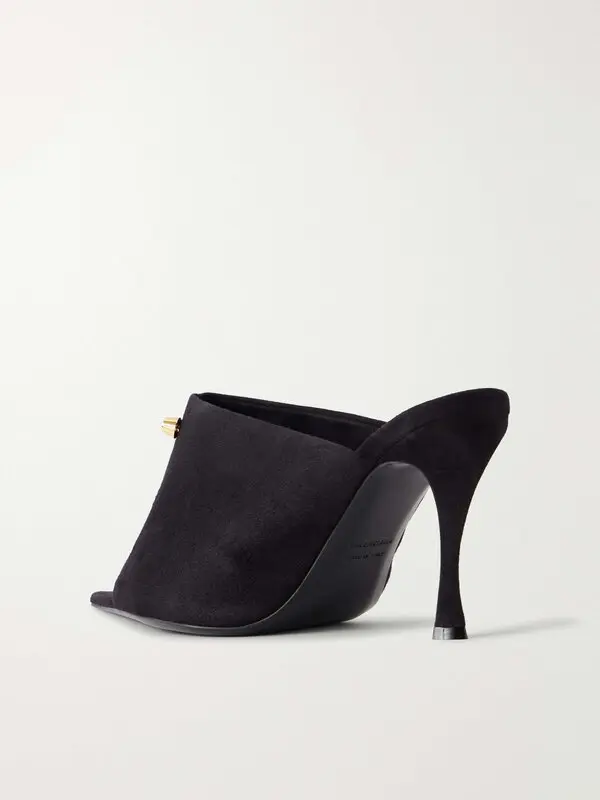 Balenciaga Midnight City Studded Suede Mule