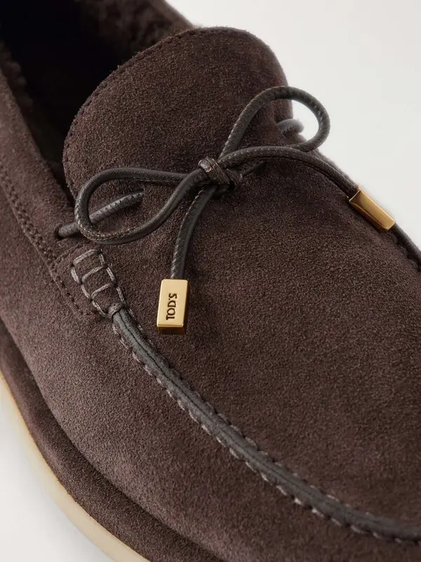 TOD'S Suede Lace-up Loafers
