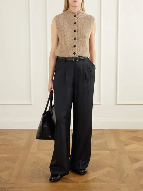 ALLUDE Button-down Cashmere Vest
