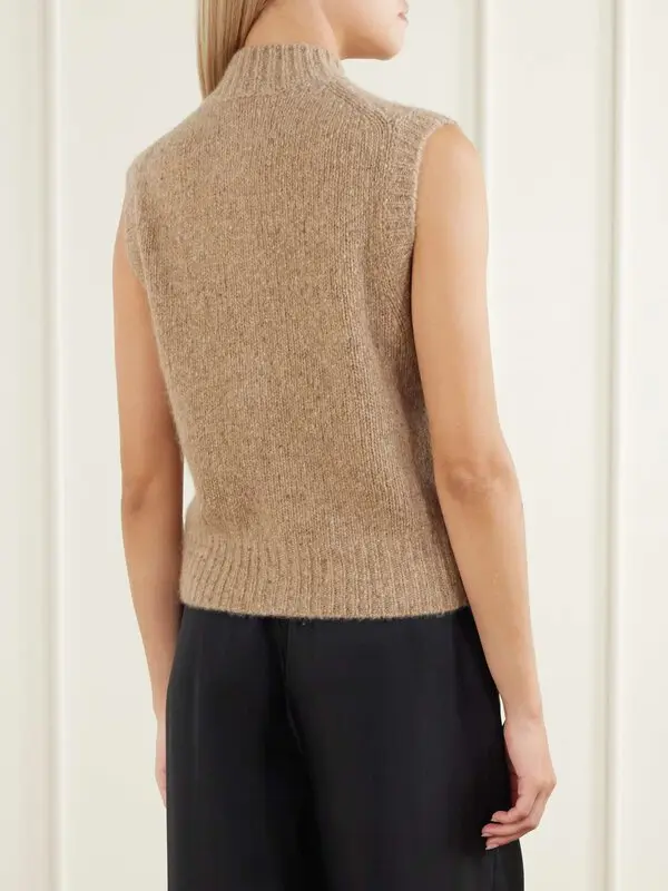 ALLUDE Button-down Cashmere Vest