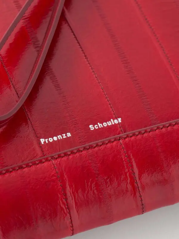 Proenza Schouler Leather Intarsia Leather-trimmed Suede Pouch
