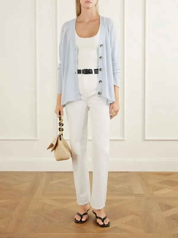 ALLUDE V-neck Cashmere Cardigan
