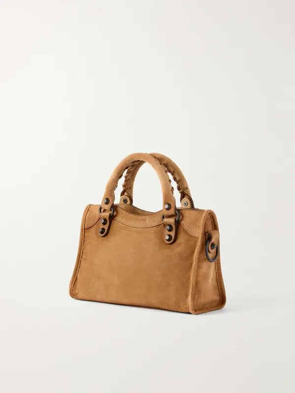 Balenciaga Le City Mini Suede Shoulder Bag