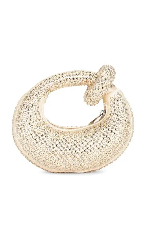 Jw Pei Abacus Artificial Crystal Mini Top Handle In Metallic Gold