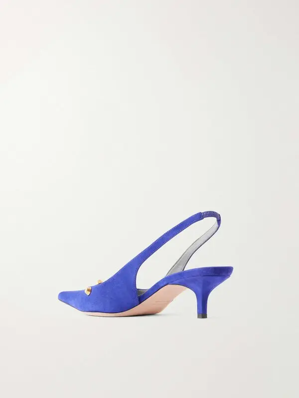 Balenciaga 45 Studded Suede Pumps