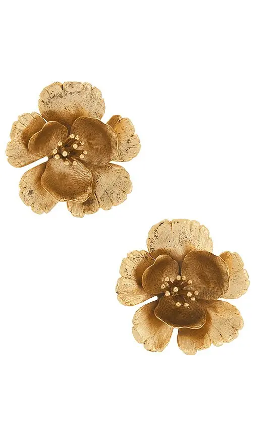 Shashi Fluttered Flower In Metallic