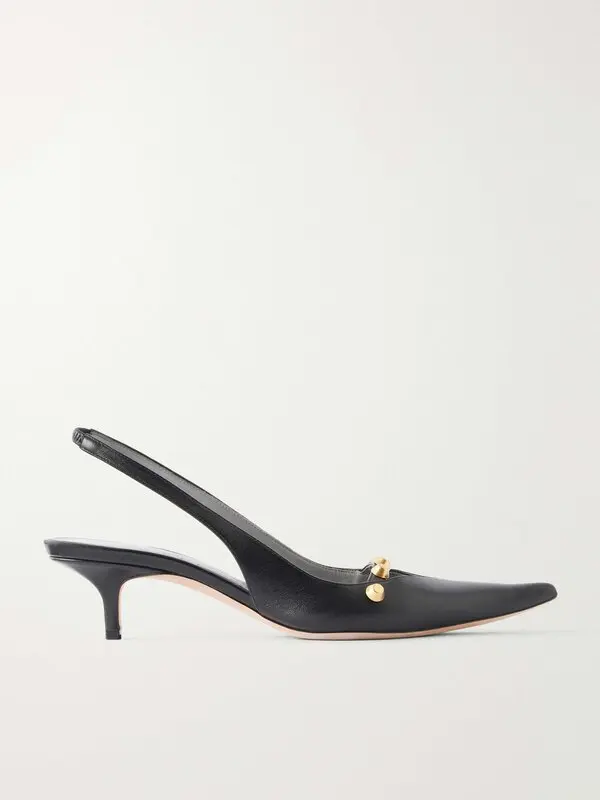 Balenciaga Studded 45 Leather Pumps