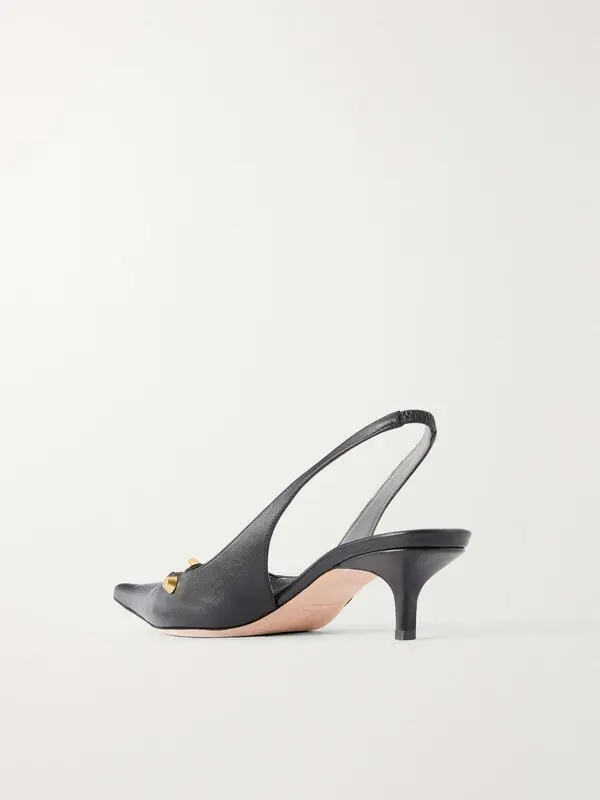 Balenciaga Studded 45 Leather Pumps