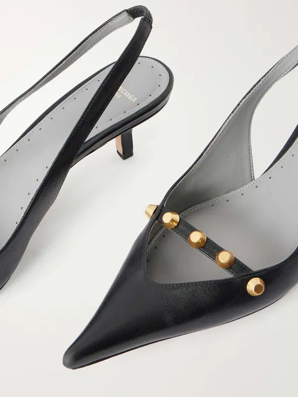 Balenciaga Studded 45 Leather Pumps