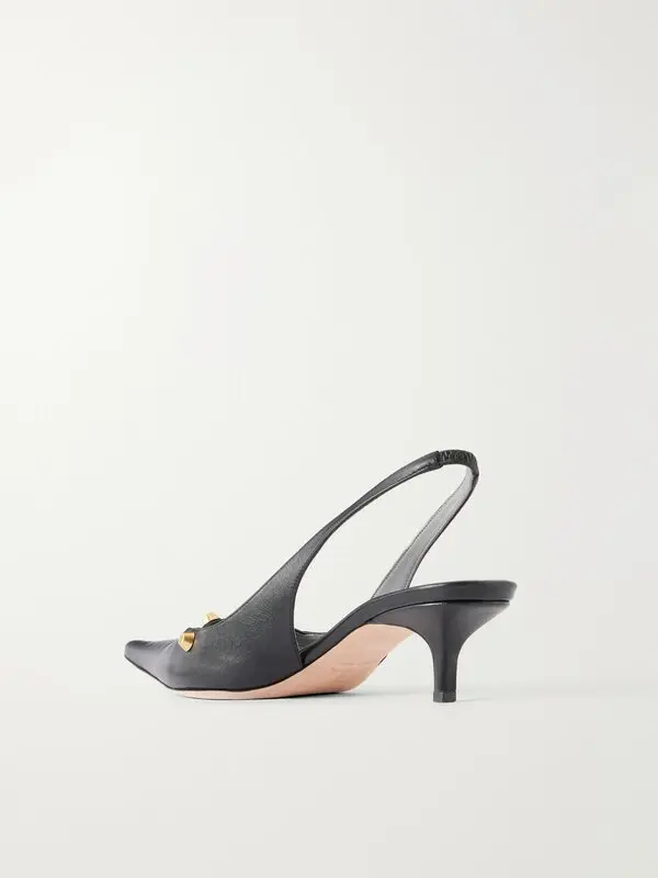 Balenciaga Studded Leather Pumps - Black