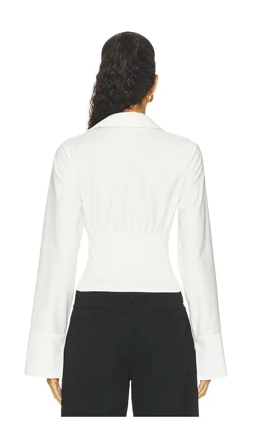 ALL THE WAYS Amika Fitted Button Up Top