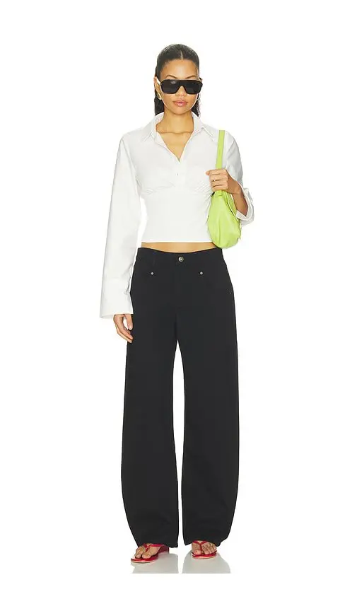 ALL THE WAYS Amika Fitted Button Up Top