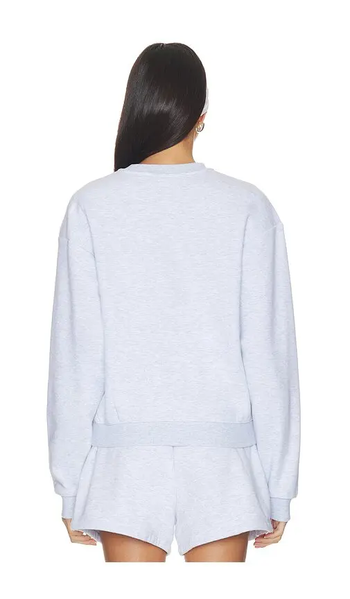 SKIMS Cotton Fleece Classic Crewneck In Grey